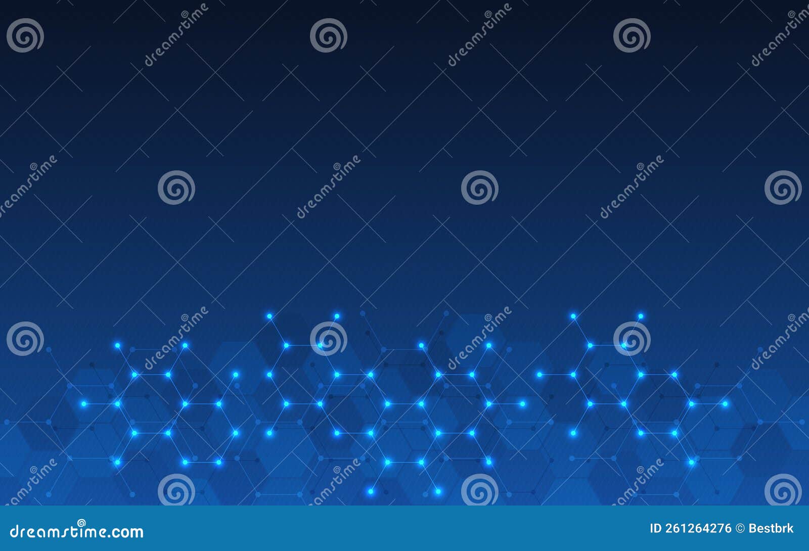 Illustration of the Abstract Background of Molecules. Molecular ...
