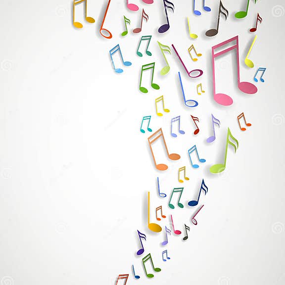 Colorful Musicnotes stock illustration. Illustration of song - 30173674