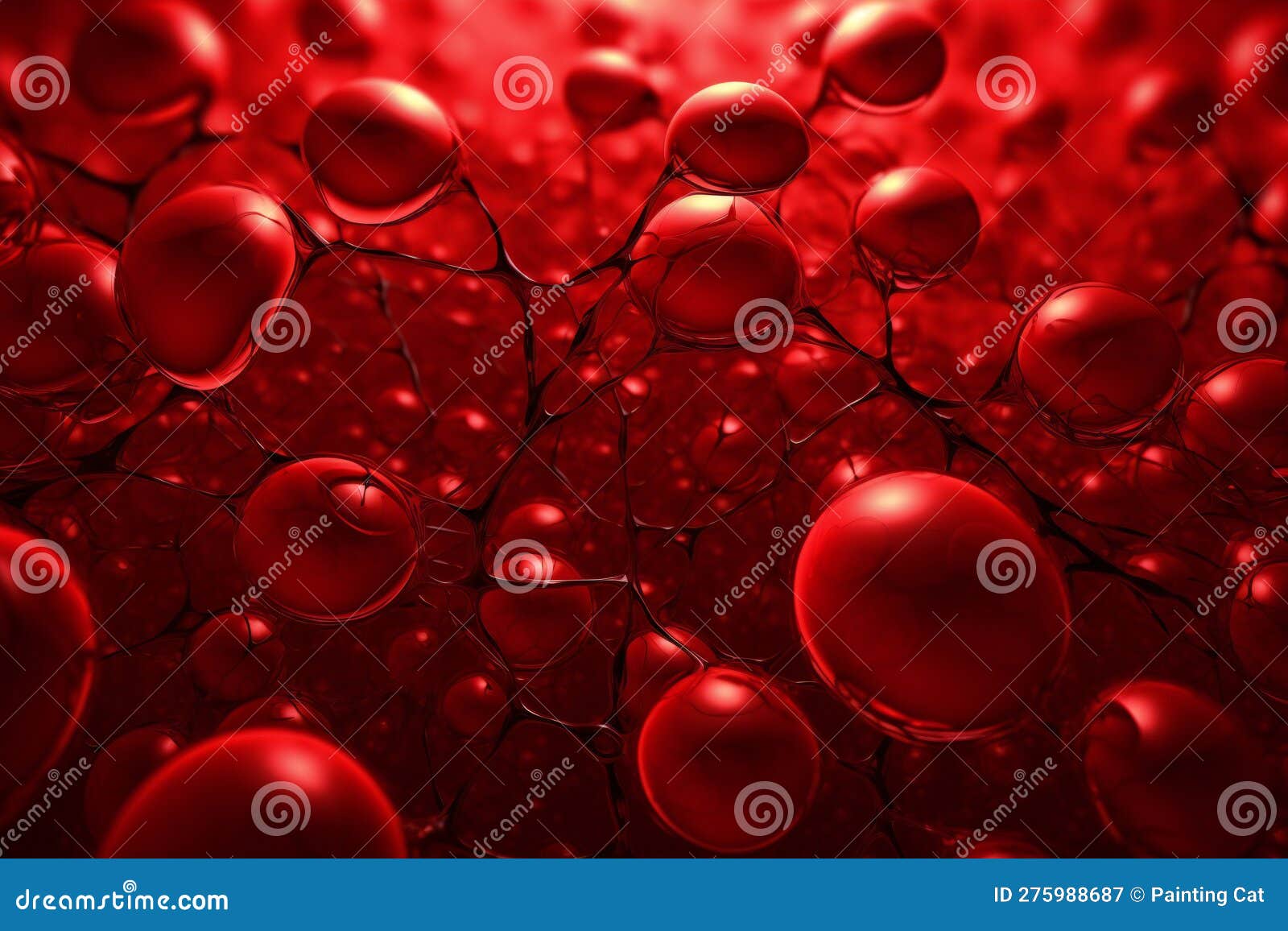 Illustration of Abstract Background with Red Bubbles Stock Illustration ...