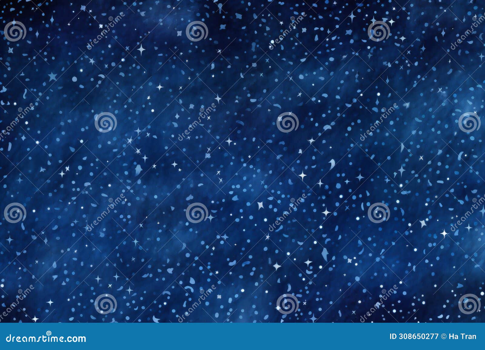 Abstract Blue Background with Stars and Nebula, Texture of the Sky ...