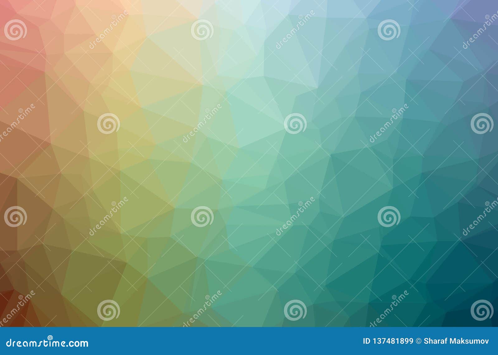 Illustration of Abstract Blue and Brown Horizontal Low Poly Background ...