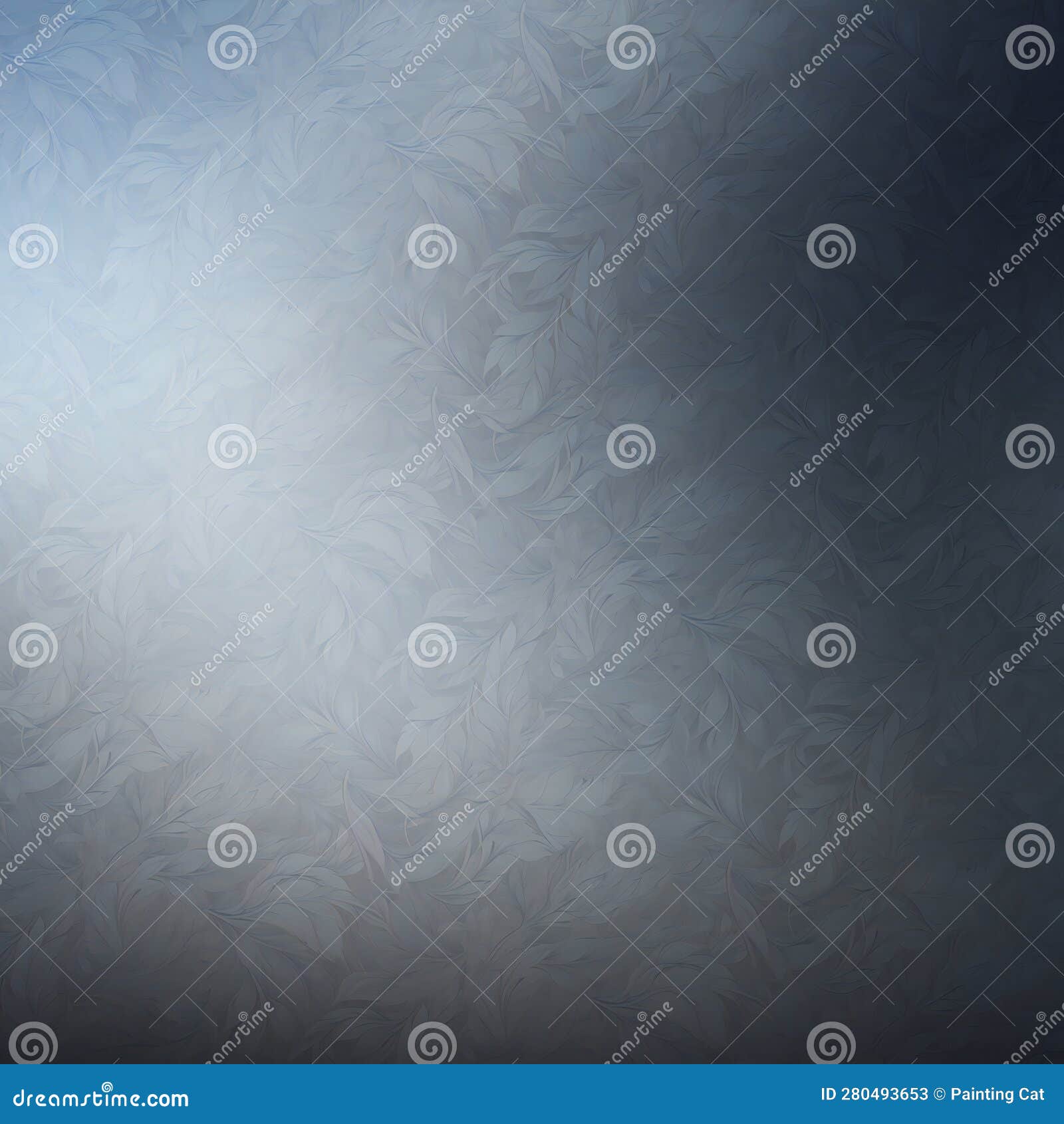 Abstract Blue and Gray Background with a Pattern of Leaves in the ...