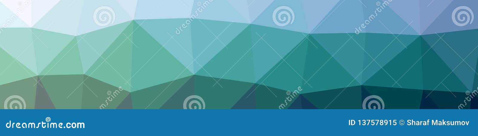 Illustration of Abstract Blue and Green Banner Low Poly Background ...