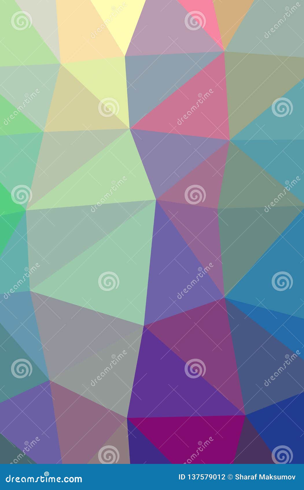 Illustration of Abstract Blue, Green, Yellow and Red Vertical Low Poly ...
