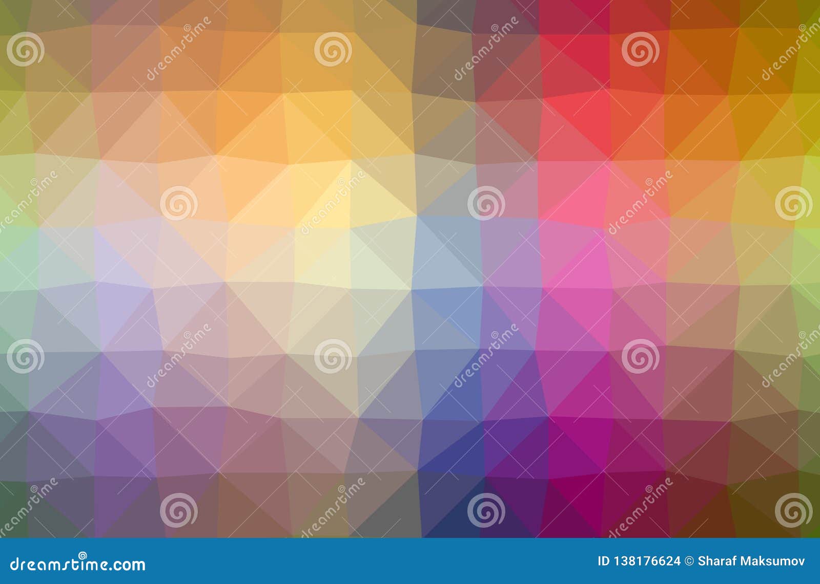 Illustration of Abstract Blue, Orange, Purple, Red Horizontal Low Poly ...