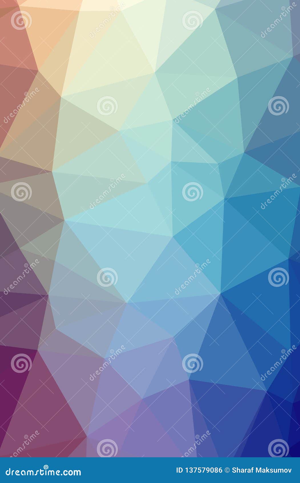Illustration of Abstract Blue, Red, Green and Yellow Vertical Low Poly ...