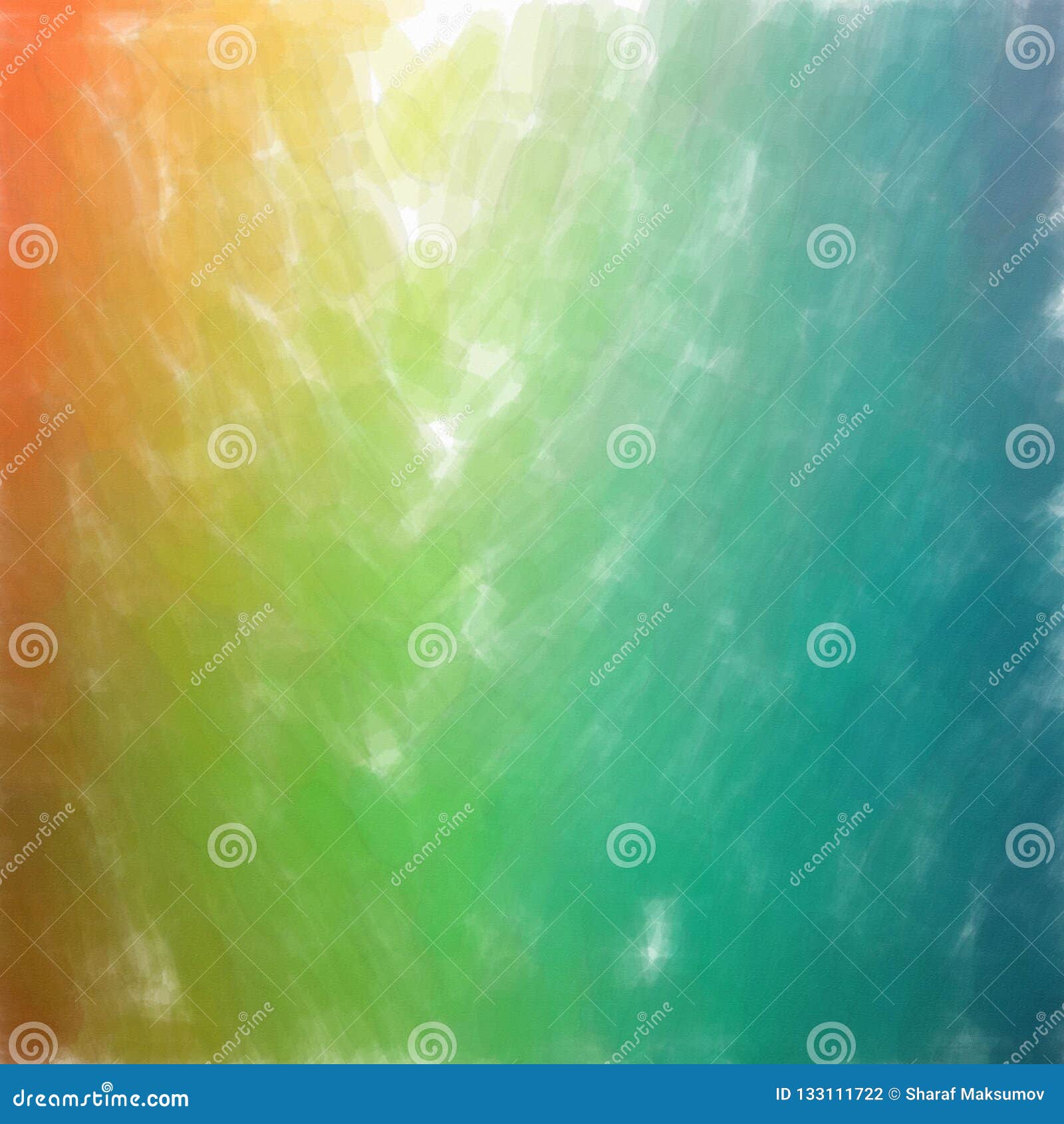 Illustration of Abstract Blue, Red, Yellow and Green Watercolor with ...