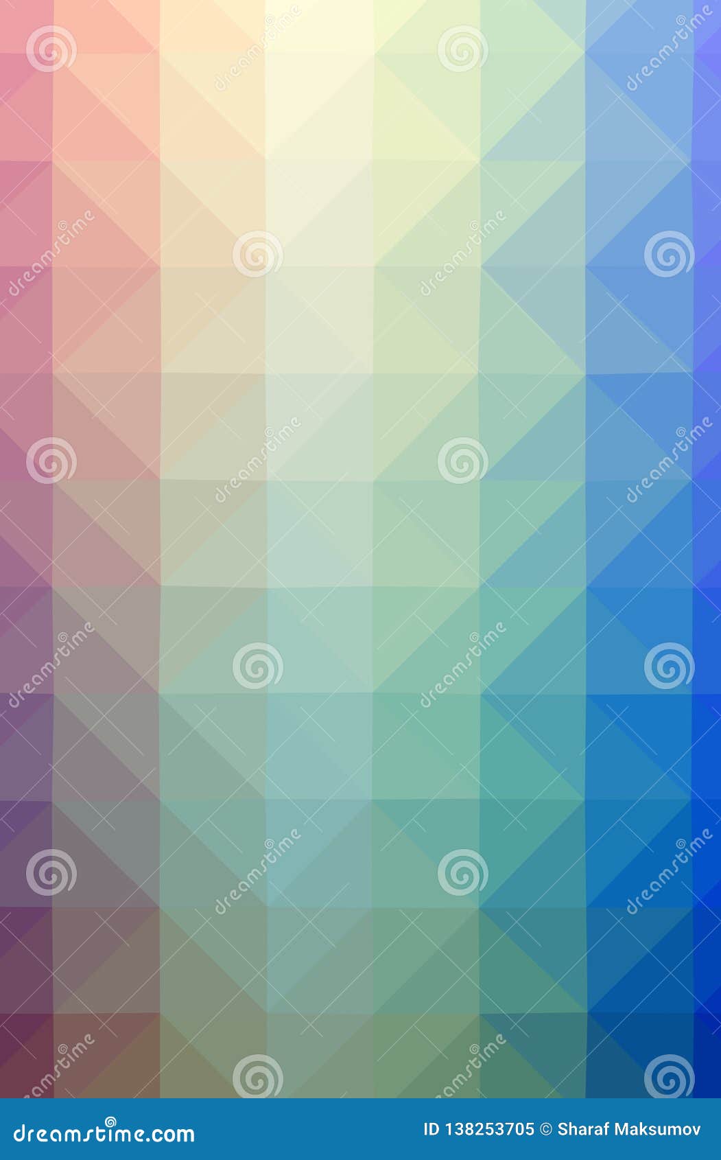 Illustration of Abstract Blue, Red and Yellow Vertical Low Poly ...