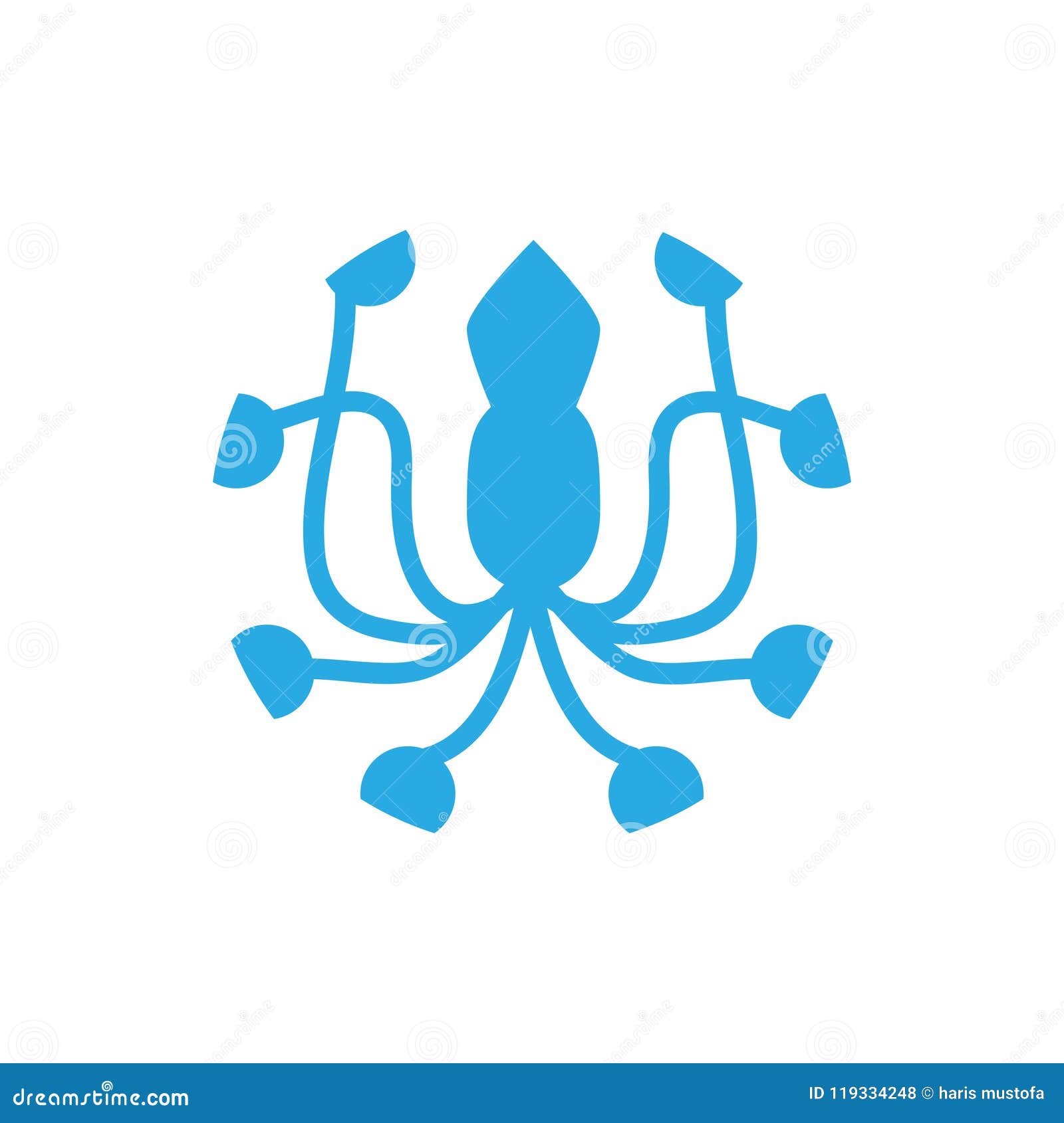 Illustration of Abstract Circle Squid Logo Design Concept Stock Vector ...