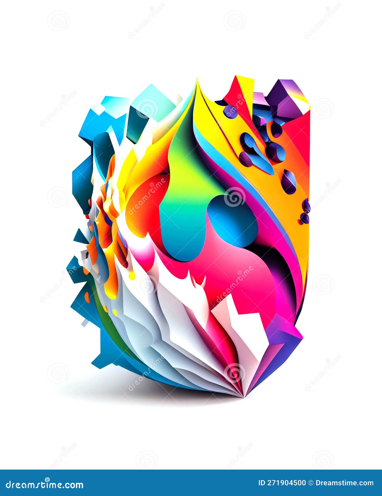 An Illustration of an Abstract Colorful Design Element, AI Generated ...