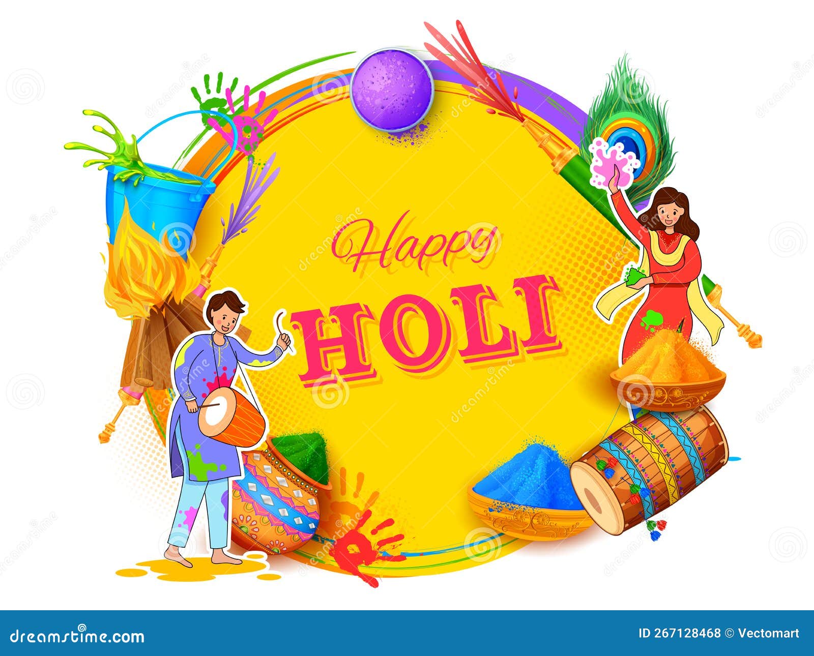 Happy Holi Background Card Design for Color Festival of India ... Happy Holi Background Card Design for Color Festival of India ...