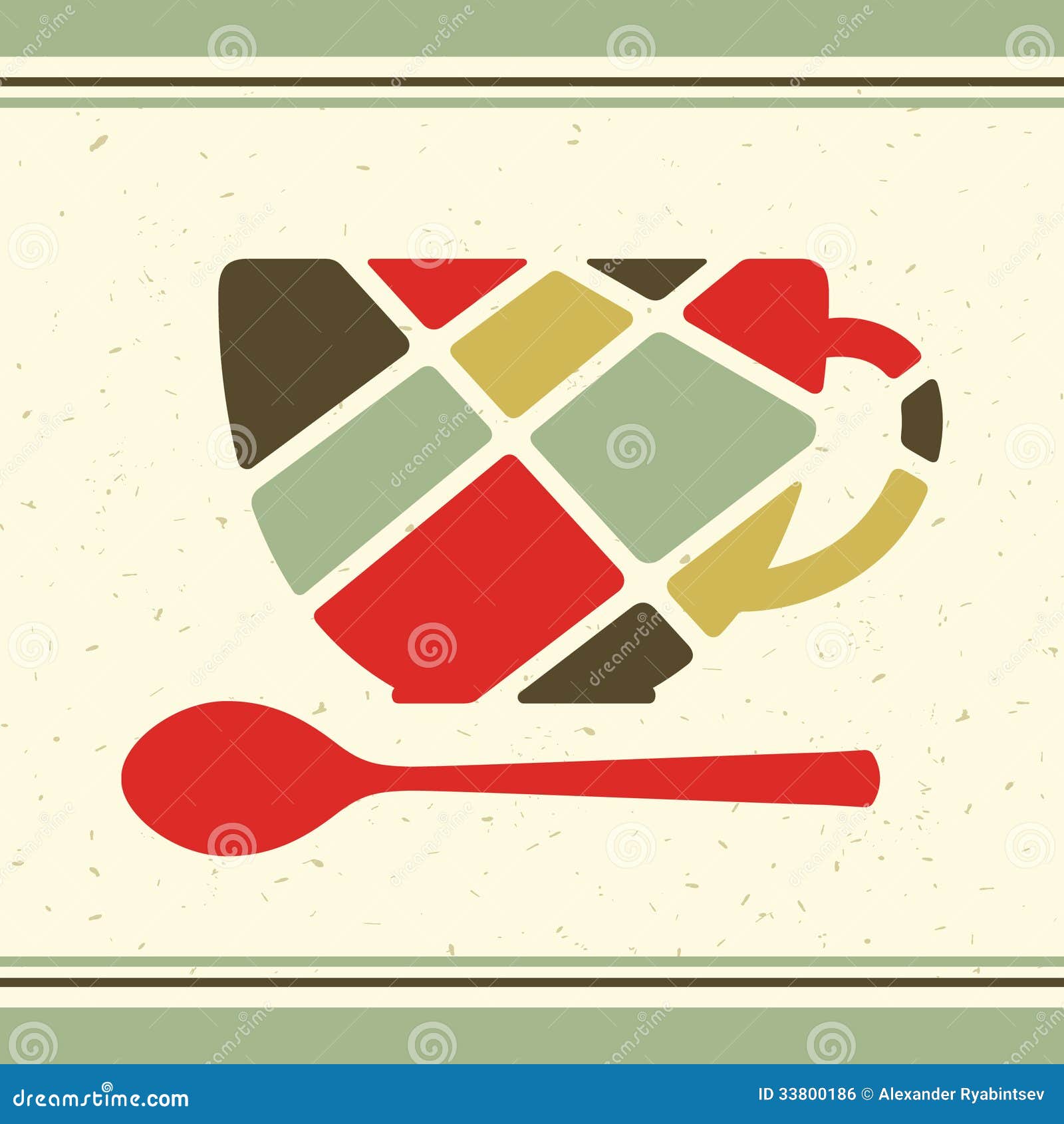 Illustration with Abstract Cup Stock Illustration - Illustration of ...