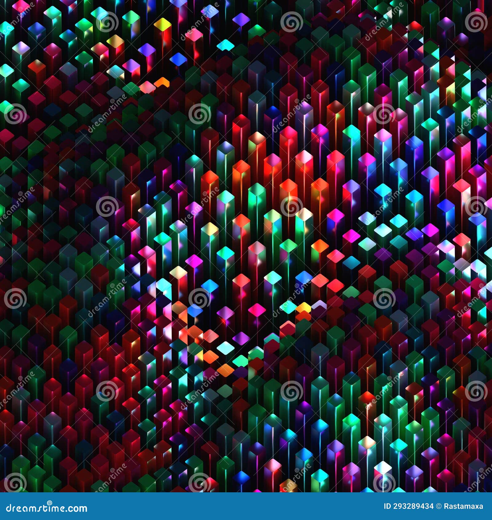 Illustration of Abstract 3D Background from Multi-colored Shapes, AI ...