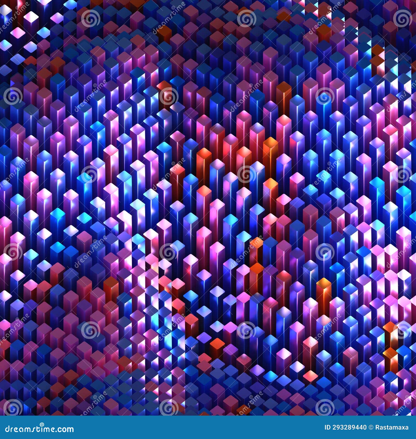 Illustration of Abstract 3D Background from Multi-colored Shapes, AI ...