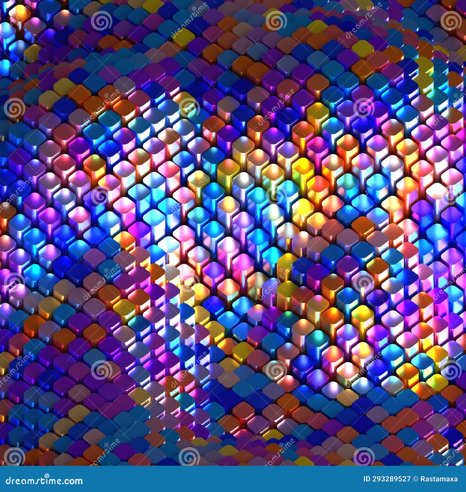 Illustration of Abstract 3D Background from Multi-colored Shapes, AI ...