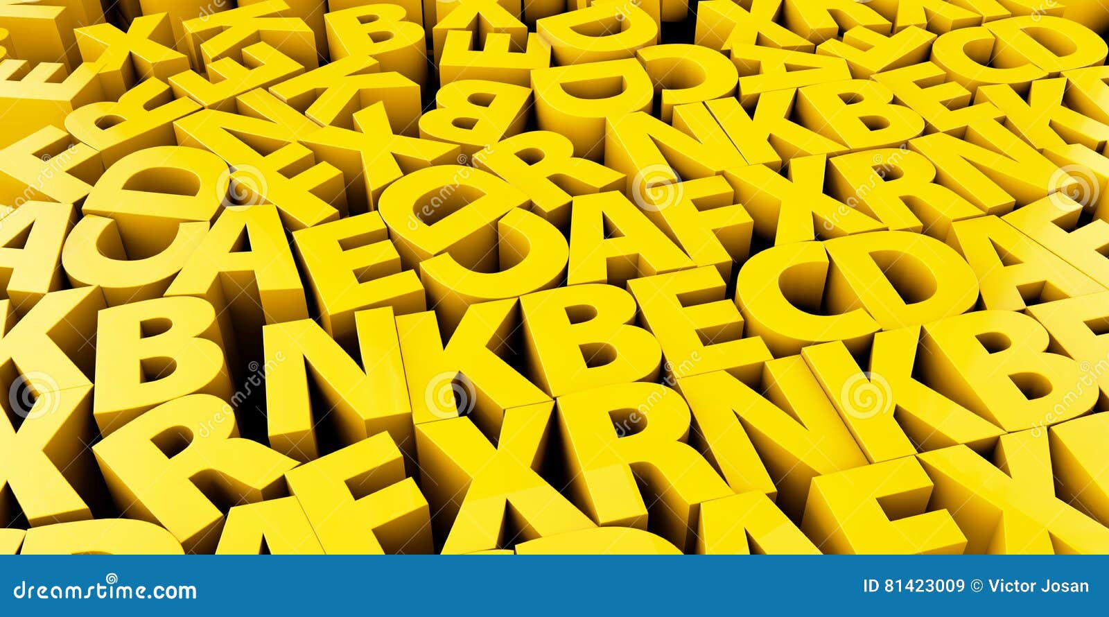 Illustration of Abstract 3D Letter Background Computer Generated Render ...