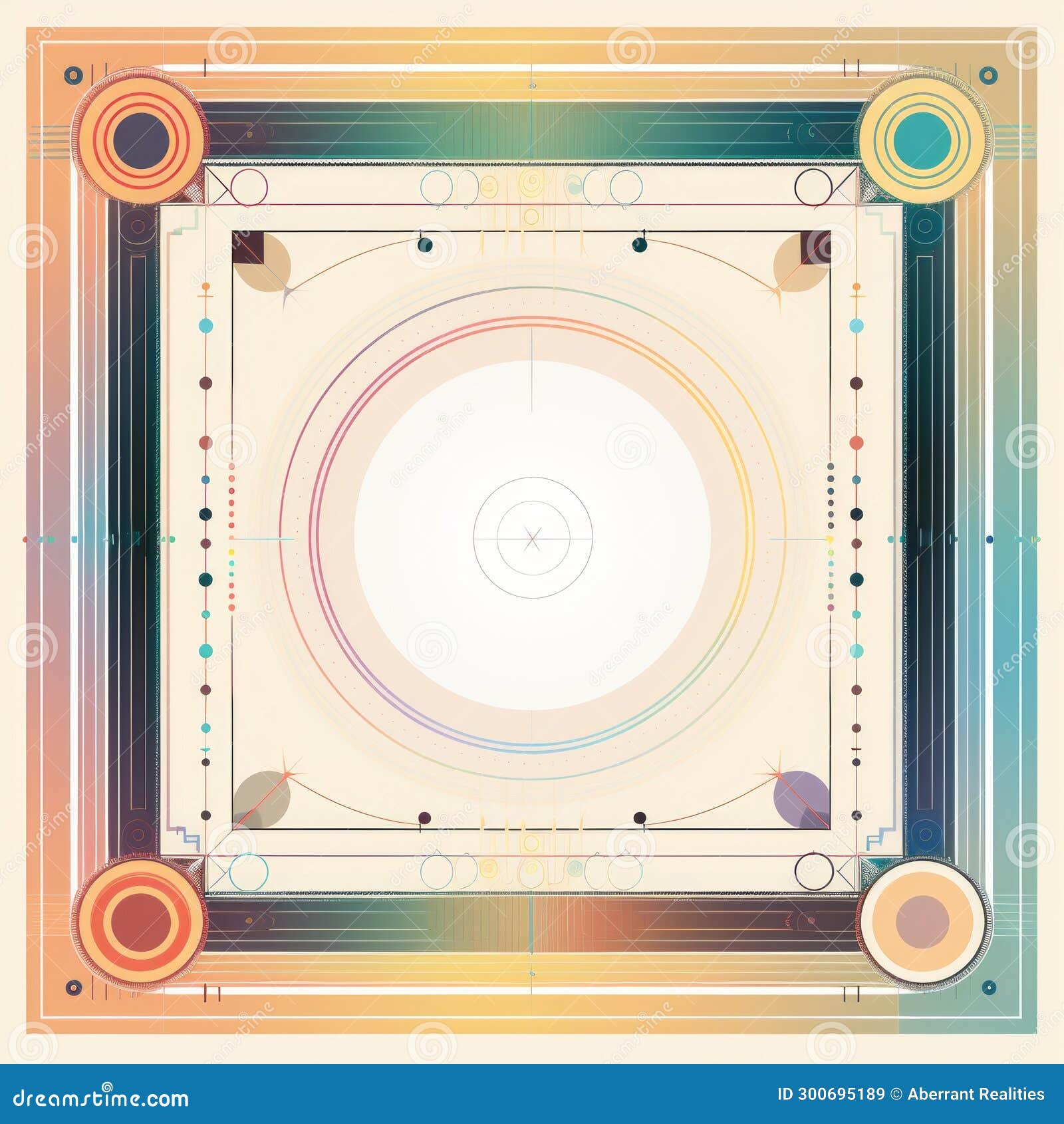 An Illustration of an Abstract Design in the Shape of a Square Stock ...