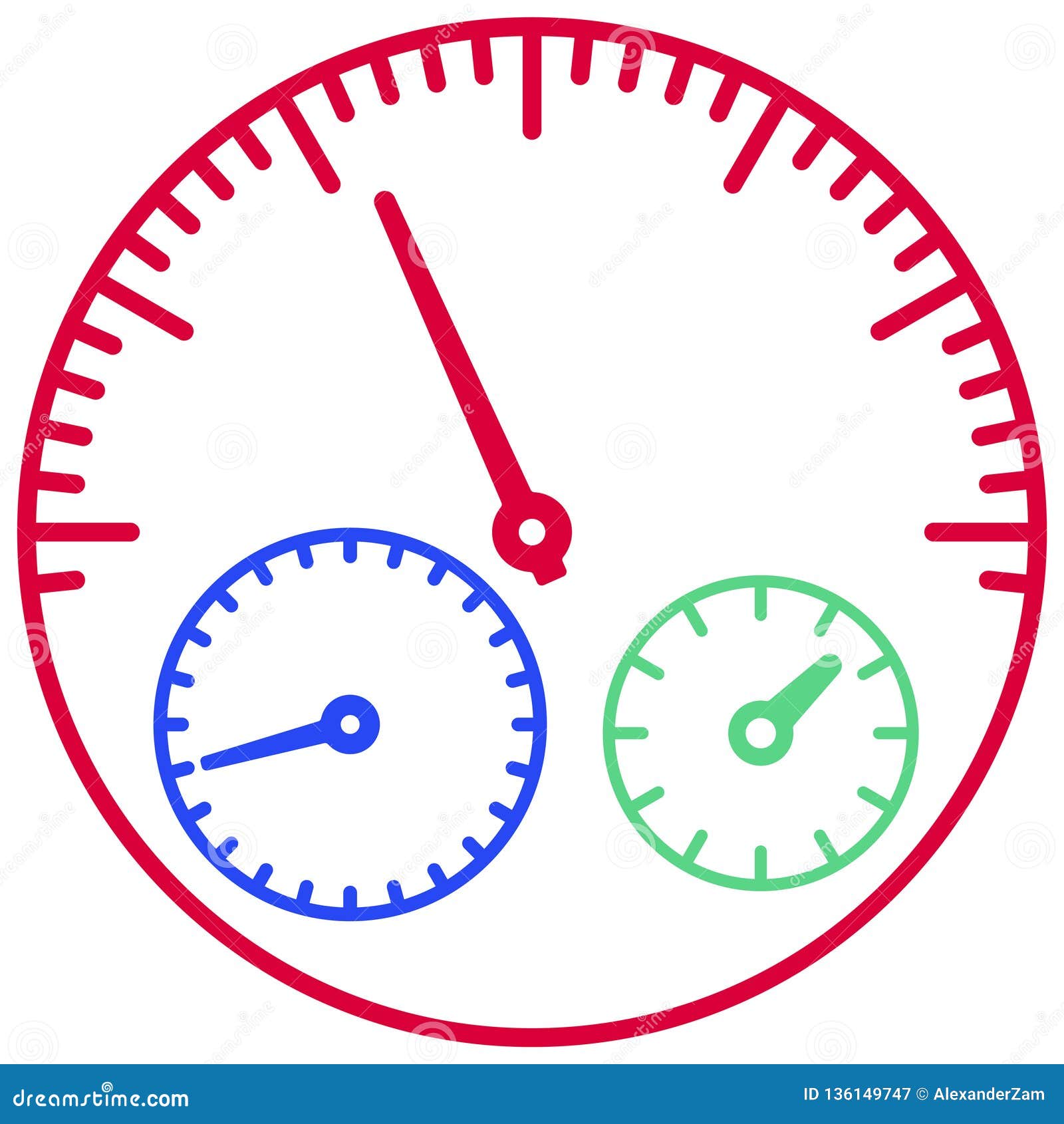 Dial device illustration stock vector. Illustration of arrow - 136149747