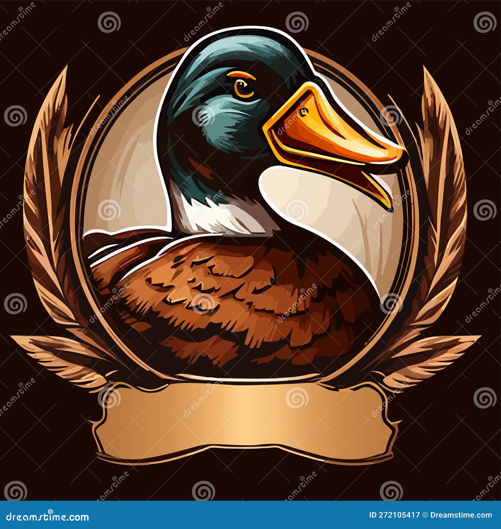 Illustration of an Abstract Duck Logo Stock Vector - Illustration of ...