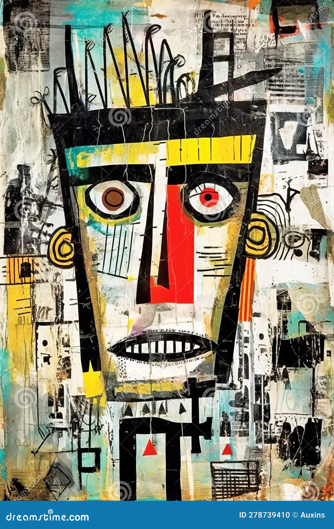 Illustration Abstract of Face and Portrait by Fine Art Style Created ...