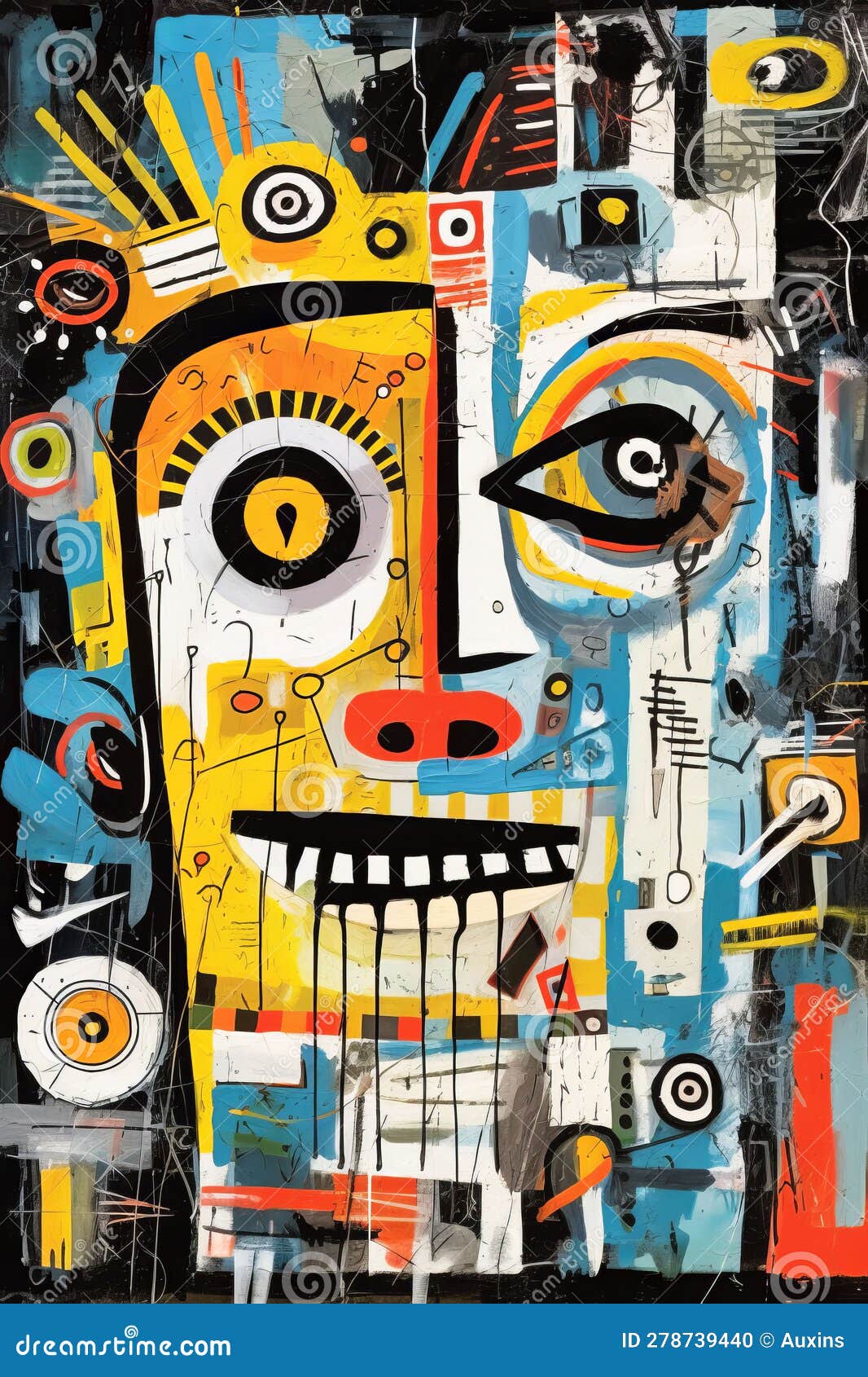 Illustration Abstract of Face and Portrait by Fine Art Style Created ...