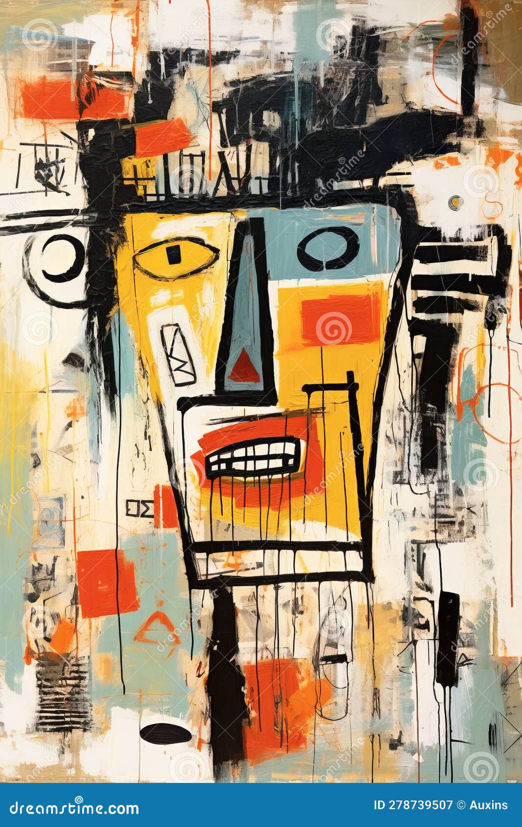 Illustration Abstract of Face and Portrait by Fine Art Style Created ...