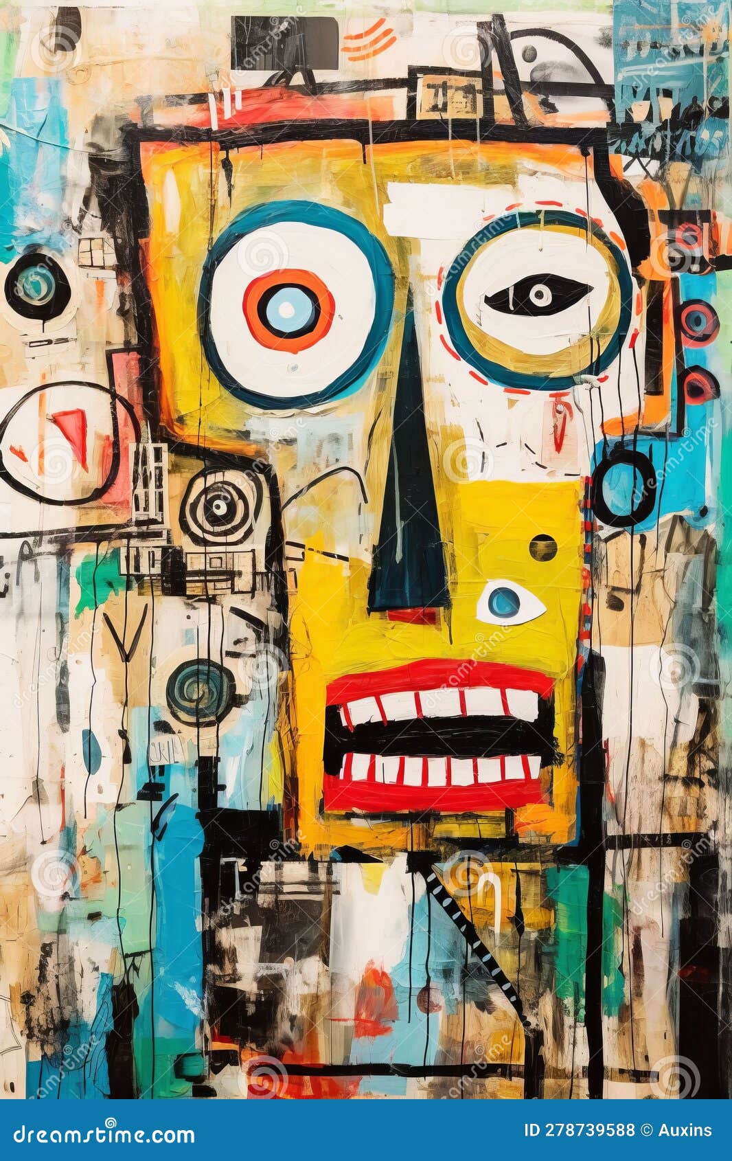 Illustration Abstract of Face and Portrait by Fine Art Style Created ...