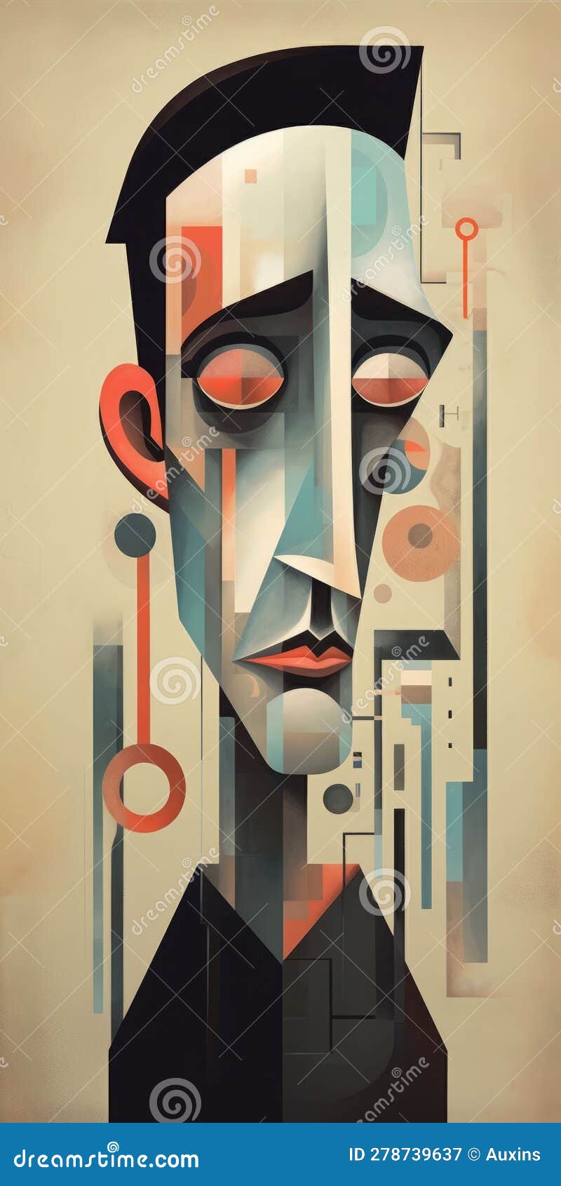 Illustration Abstract of Face and Portrait by Fine Art Style Created ...