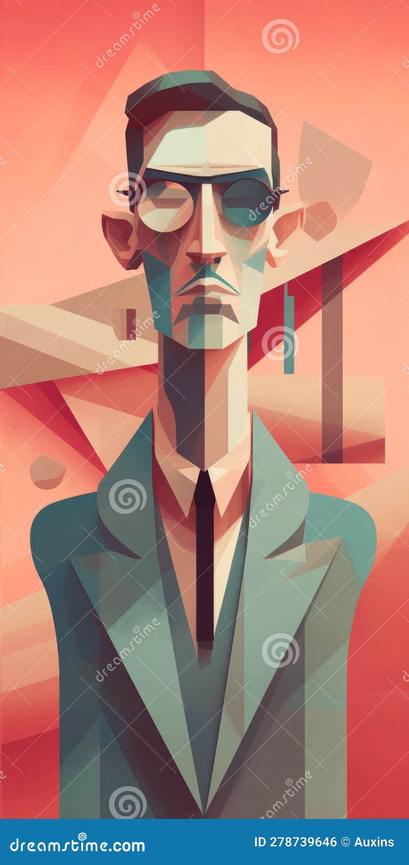 Illustration Abstract of Face and Portrait by Fine Art Style Created ...