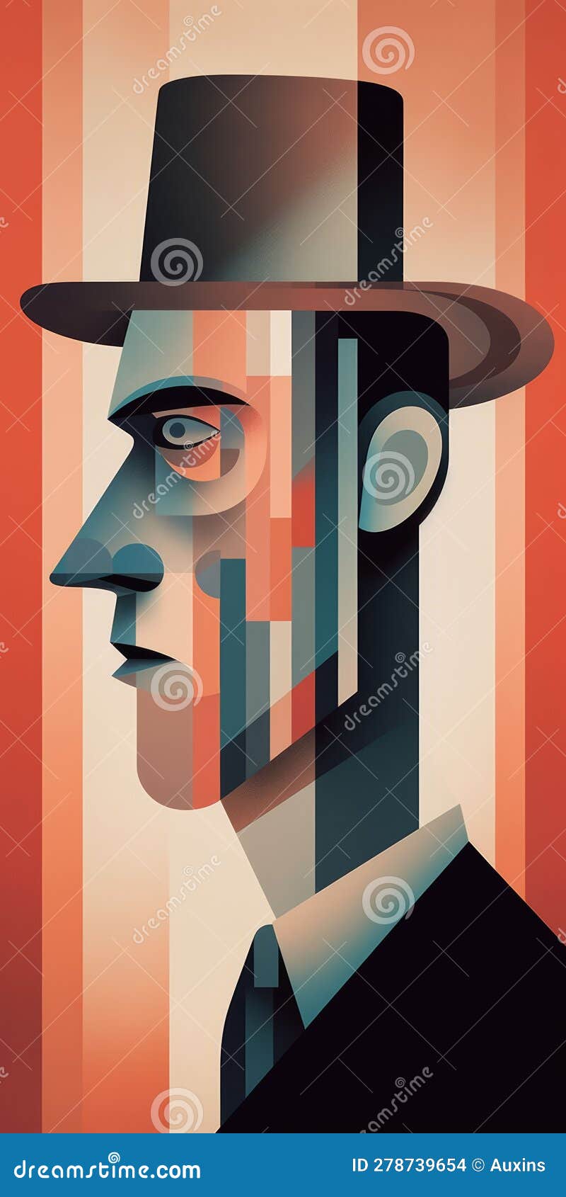 Illustration Abstract of Face and Portrait by Fine Art Style Created ...
