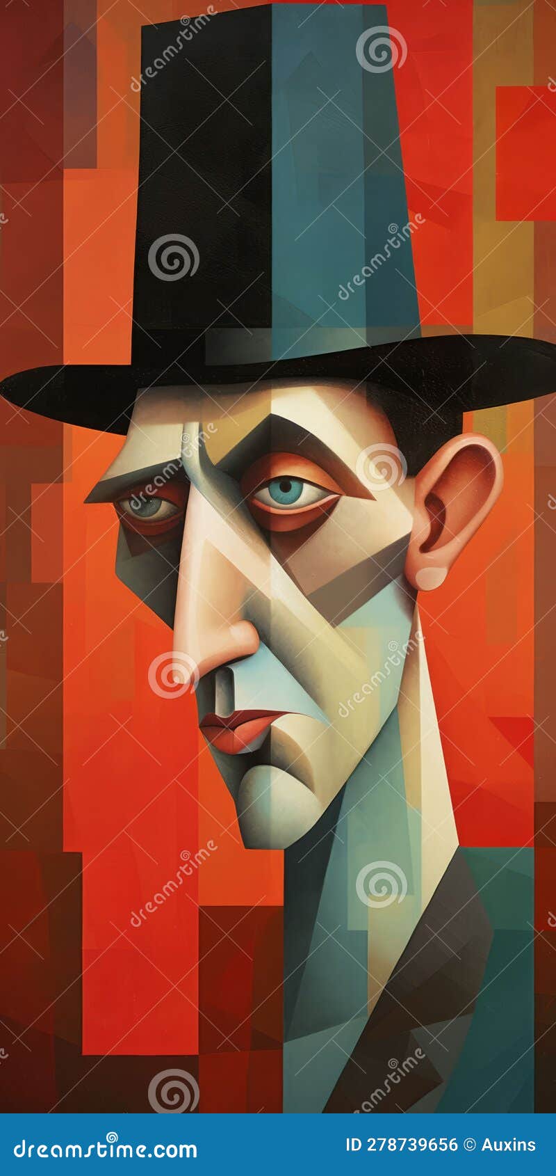 Illustration Abstract of Face and Portrait by Fine Art Style Created ...