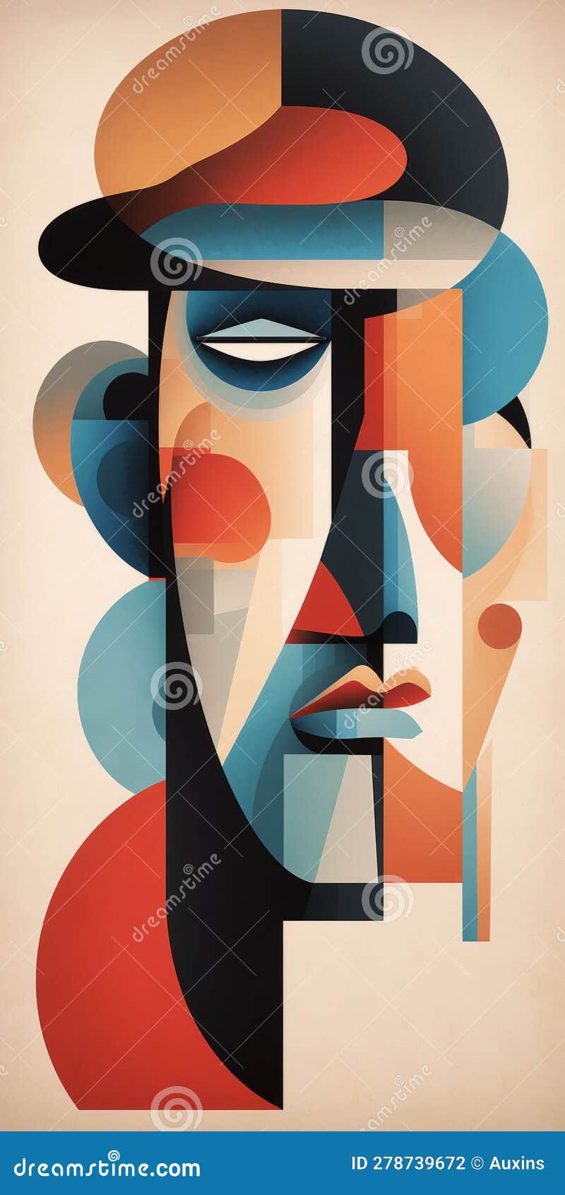 Illustration Abstract of Face and Portrait by Fine Art Style Created ...