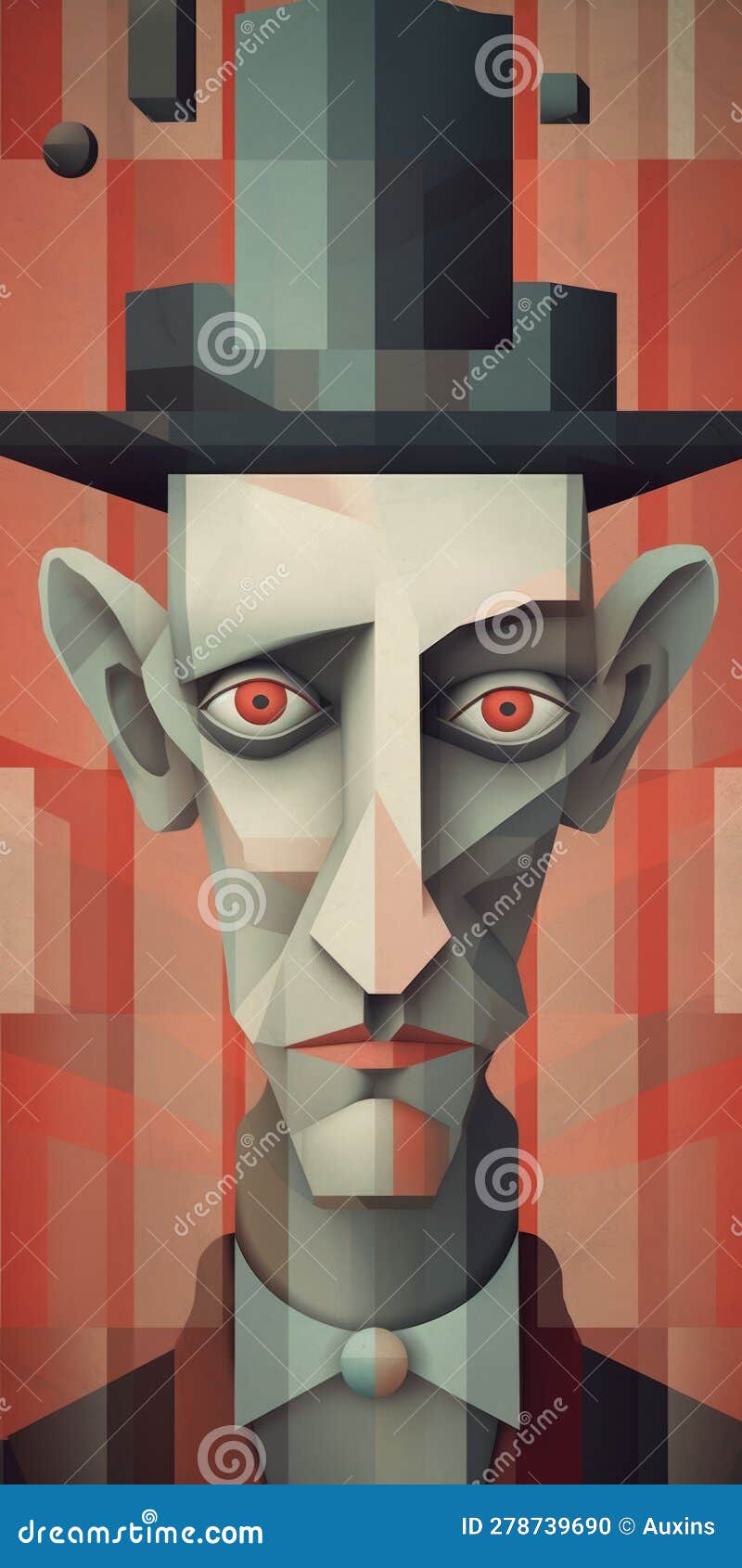 Illustration Abstract of Face and Portrait by Fine Art Style Created ...