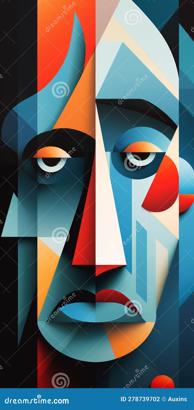 Illustration Abstract of Face and Portrait by Fine Art Style Created ...