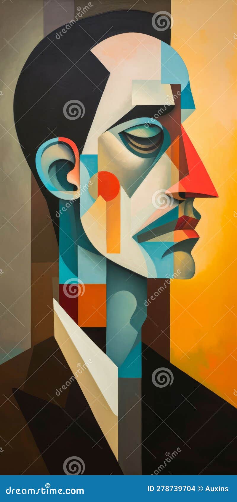 Illustration Abstract of Face and Portrait by Fine Art Style Created ...