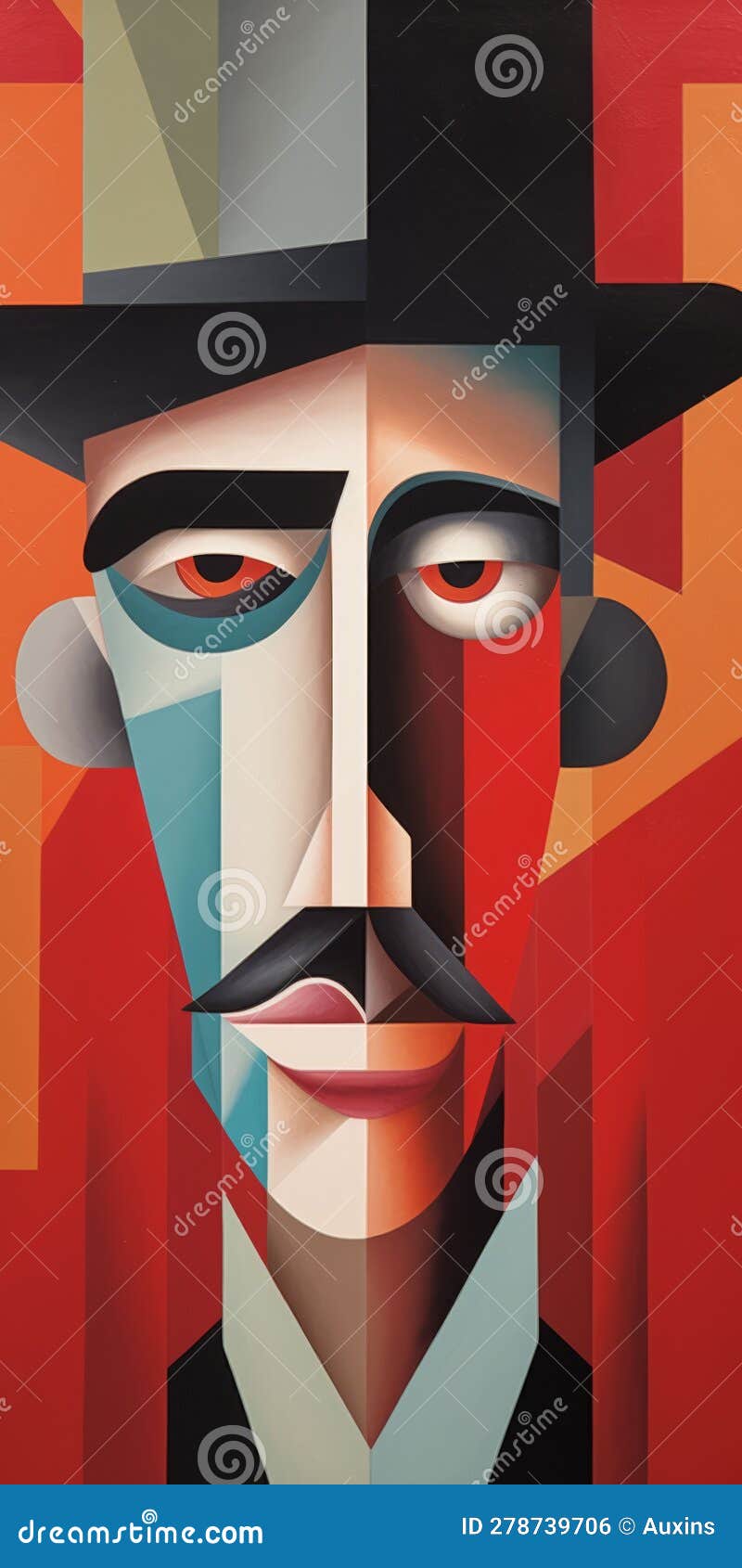 Illustration Abstract of Face and Portrait by Fine Art Style Created ...