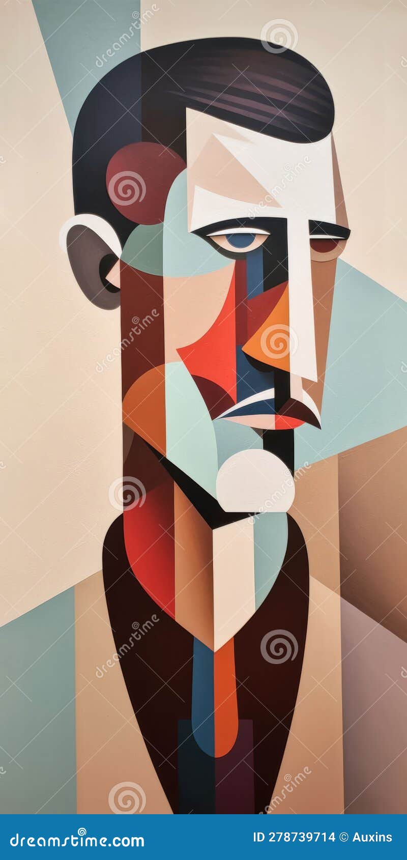 Illustration Abstract of Face and Portrait by Fine Art Style Created ...