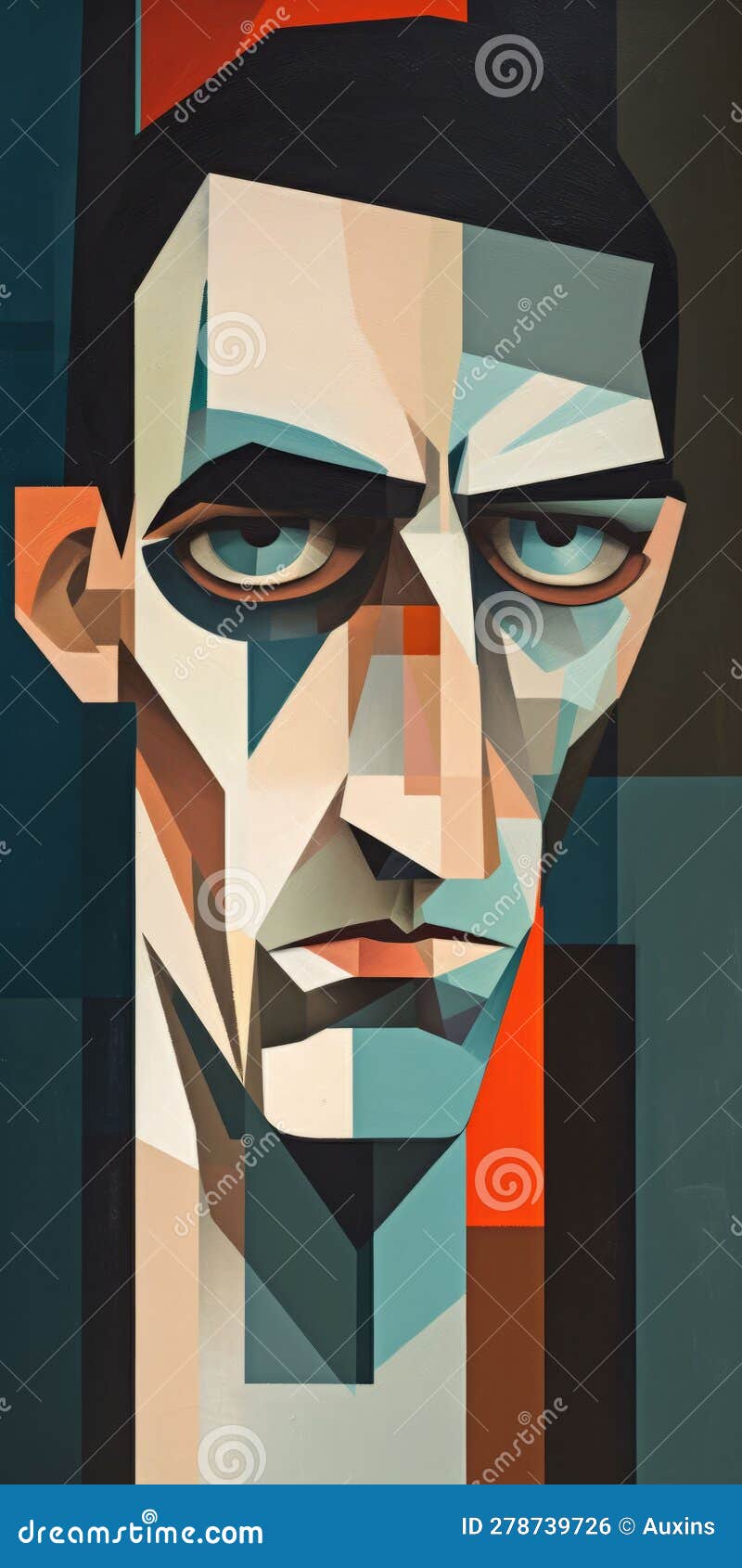 Illustration Abstract of Face and Portrait by Fine Art Style Created ...