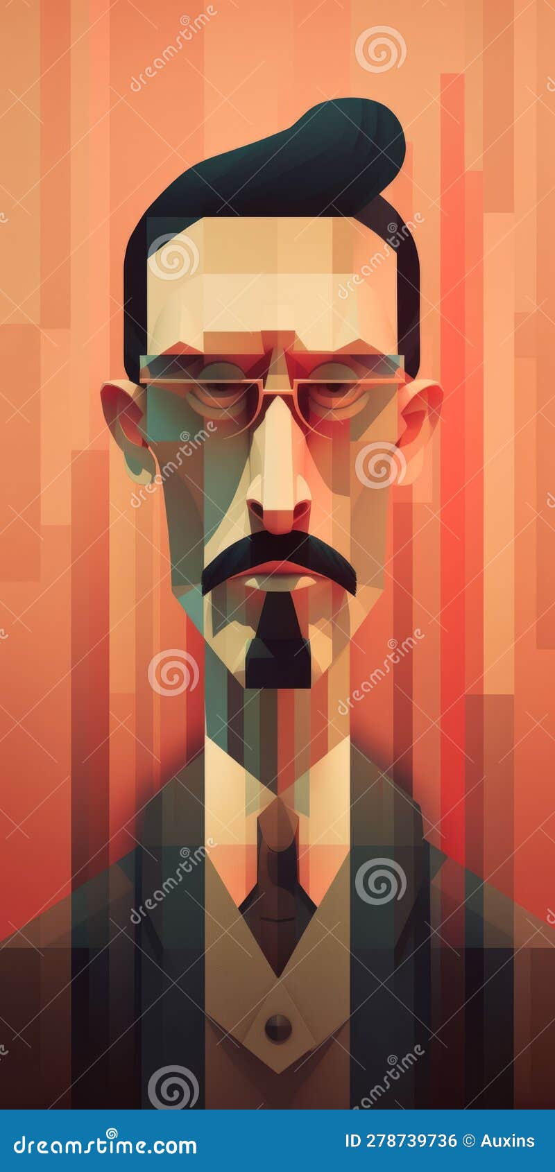 Illustration Abstract of Face and Portrait by Fine Art Style Created ...