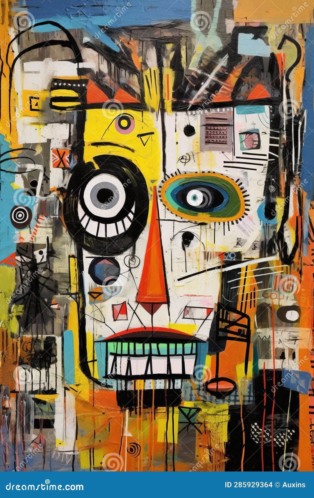 Illustration Abstract of Face and Portrait by Fine Art Style Created ...