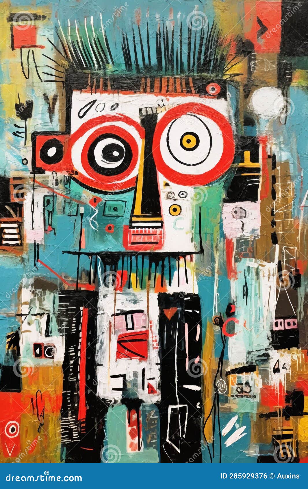 Illustration Abstract of Face and Portrait by Fine Art Style Created ...