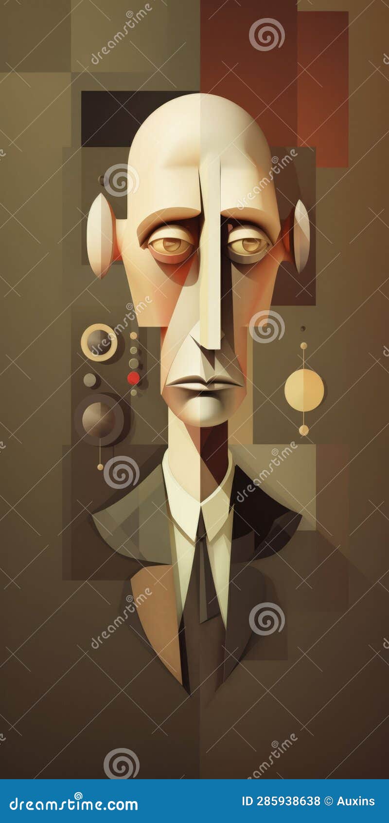 Illustration Abstract of Face and Portrait by Fine Art Style Created ...