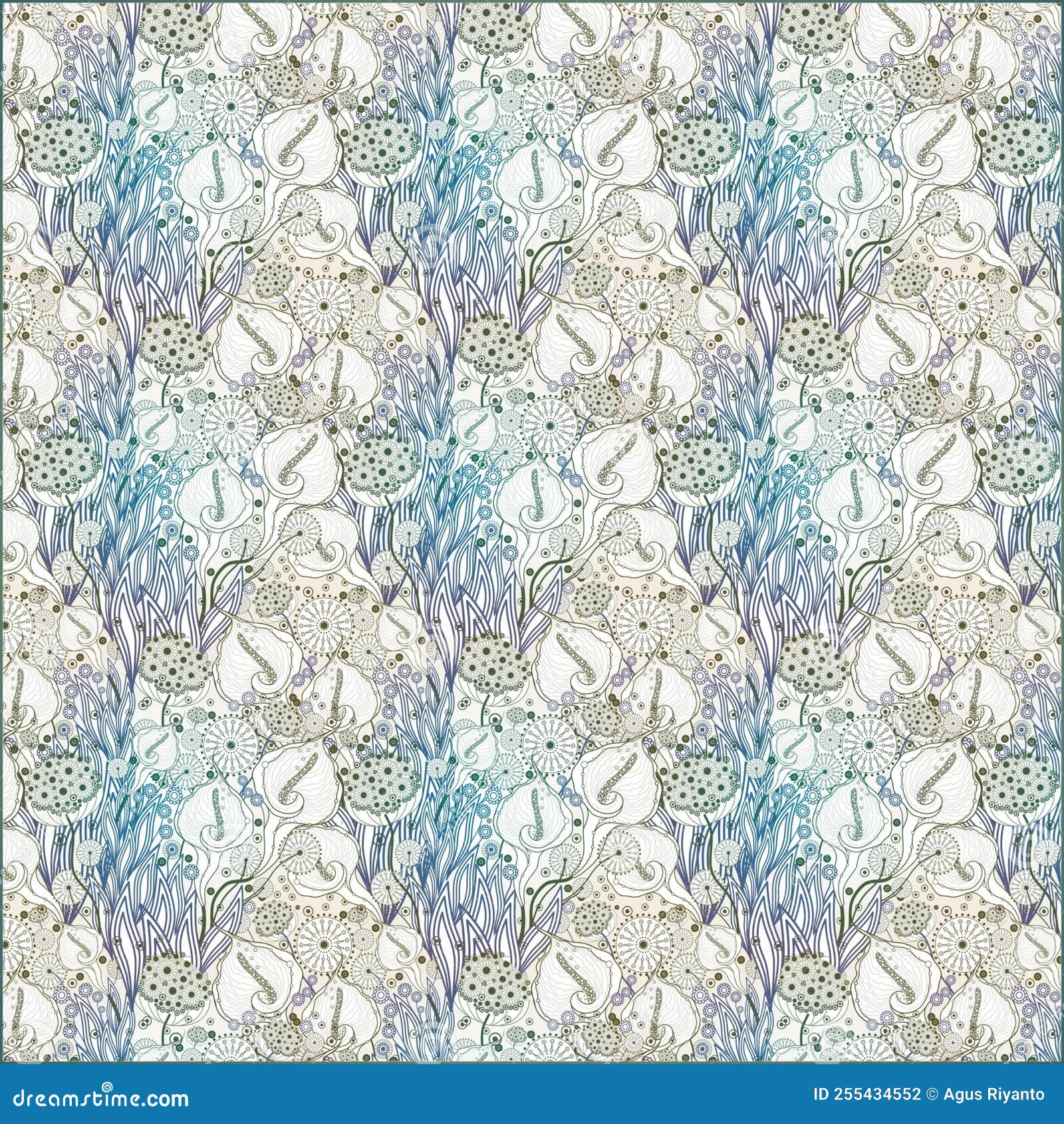 Illustration Abstract Flower Pattern Wallpaper Stock Illustration ...