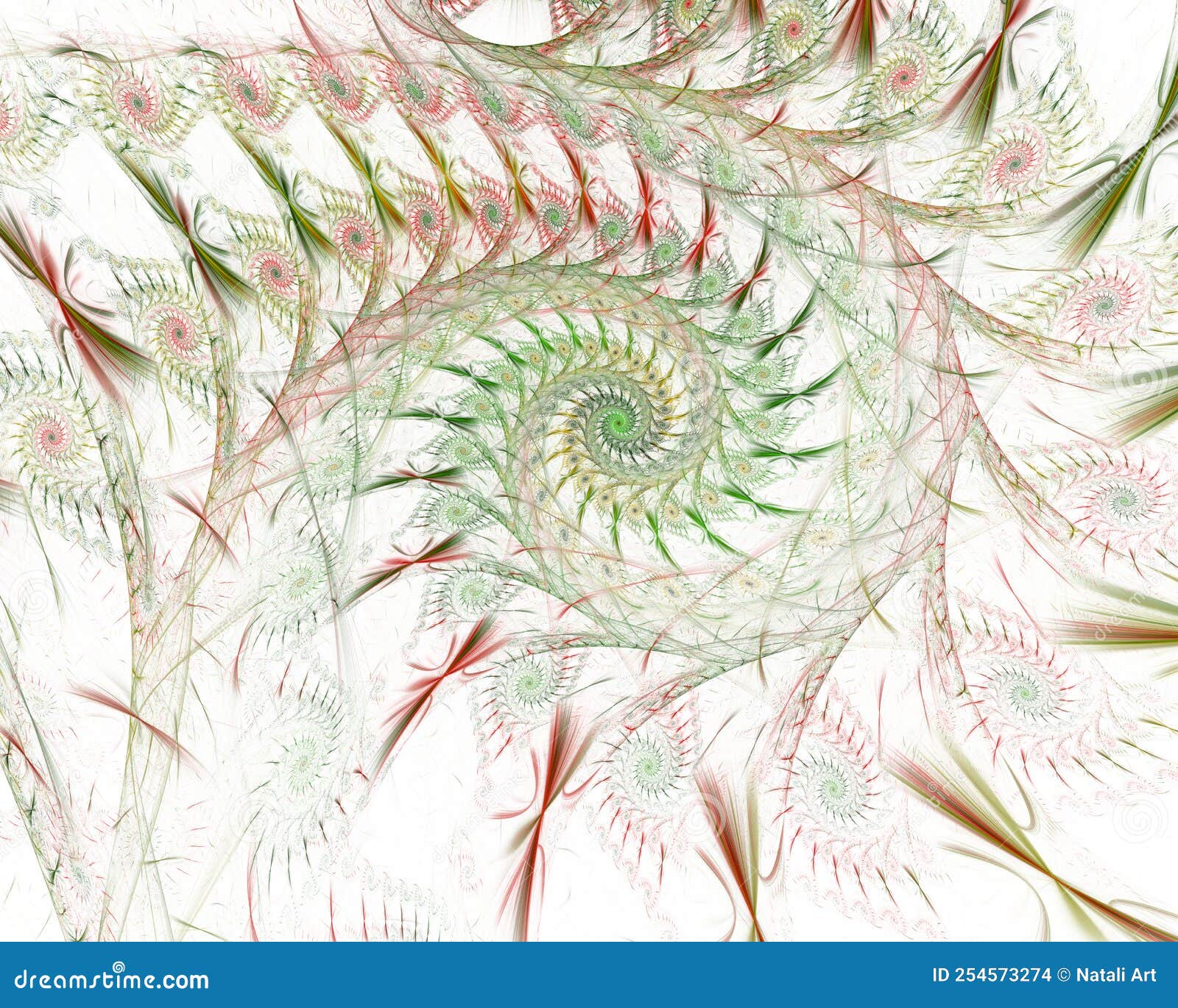 An Illustration of an Abstract Fractal Spiral for Background Stock ...