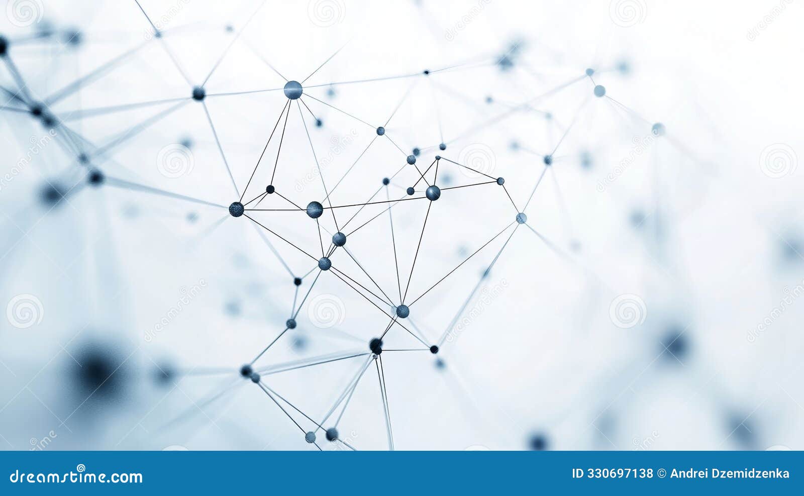 Illustration of an Abstract Futuristic Network on a White Background ...