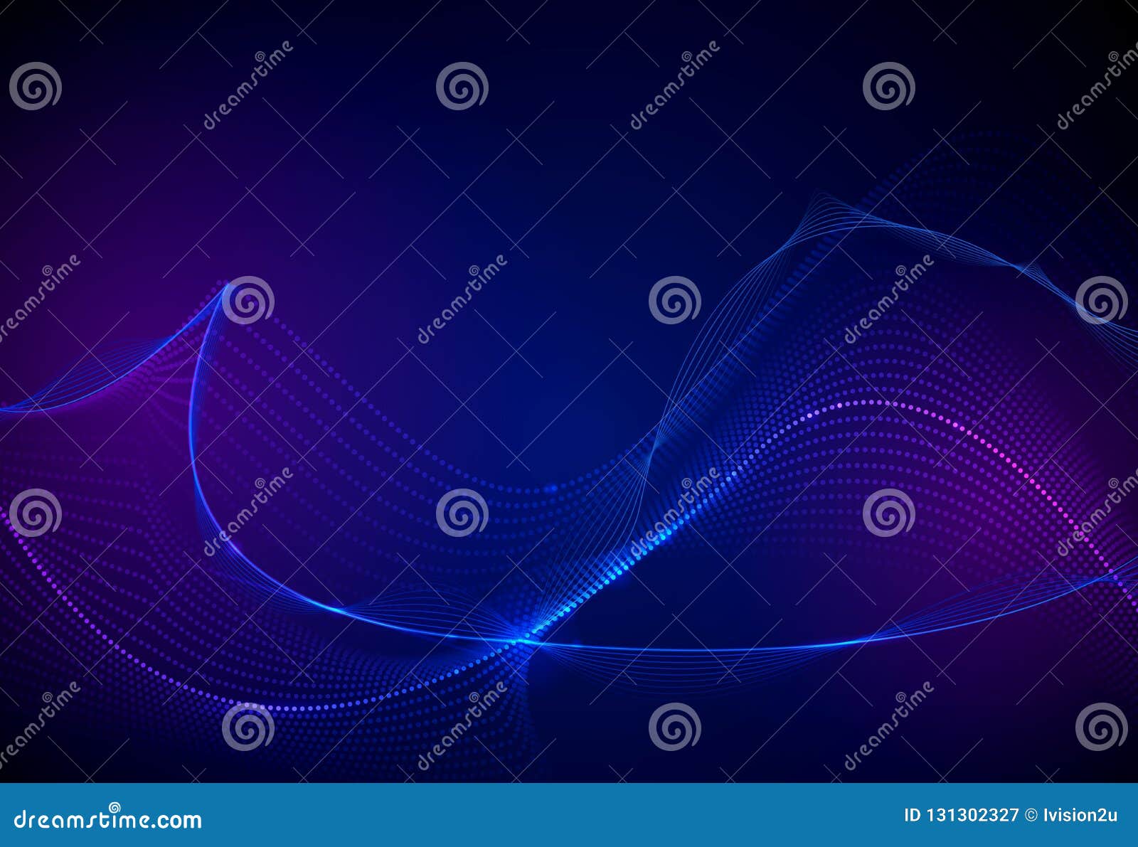 Illustration Abstract Glowing, Neon Light Effect, Wave Line, Wavy ...