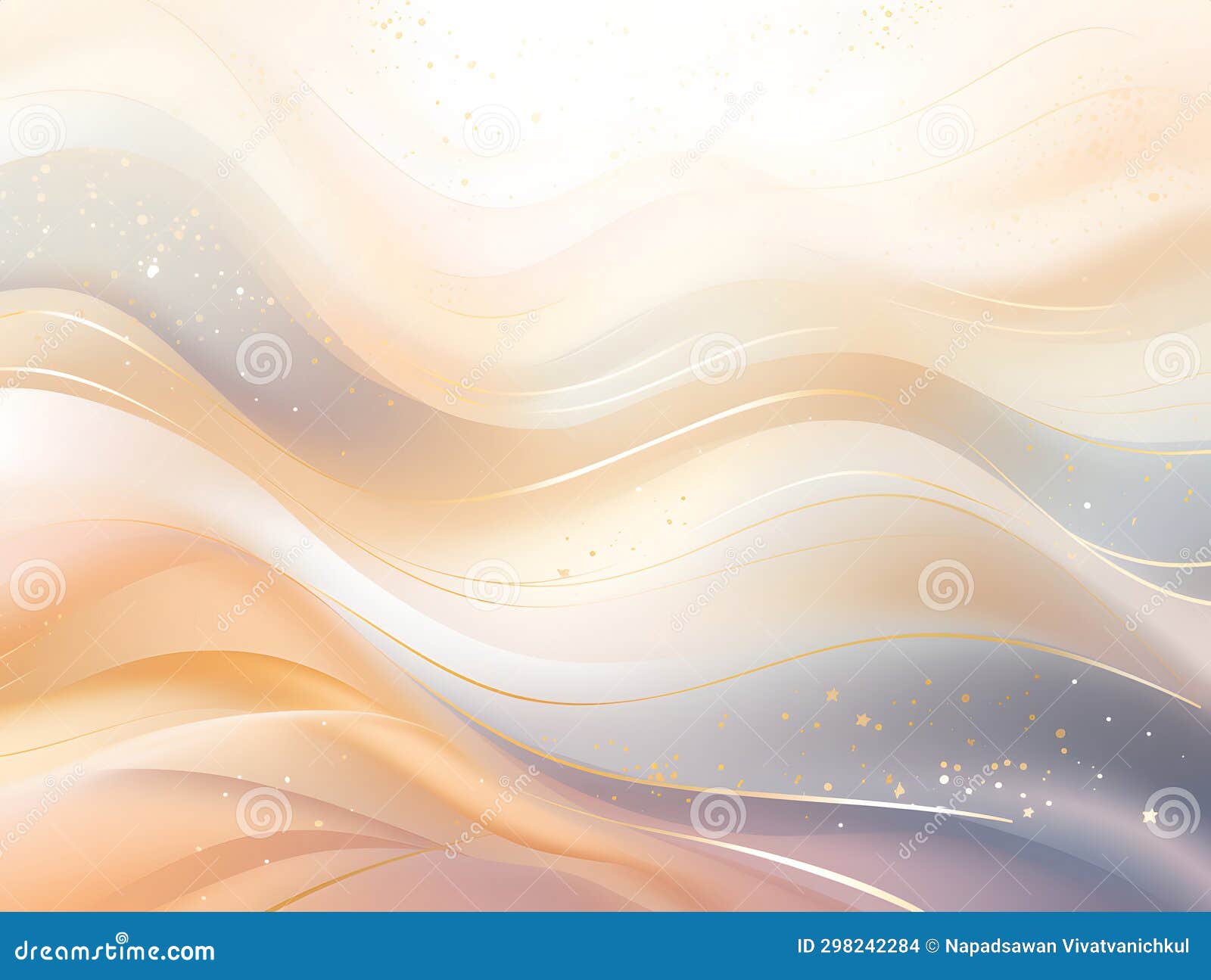Illustration of Abstract Gold Wave Shape with Gradient Background ...