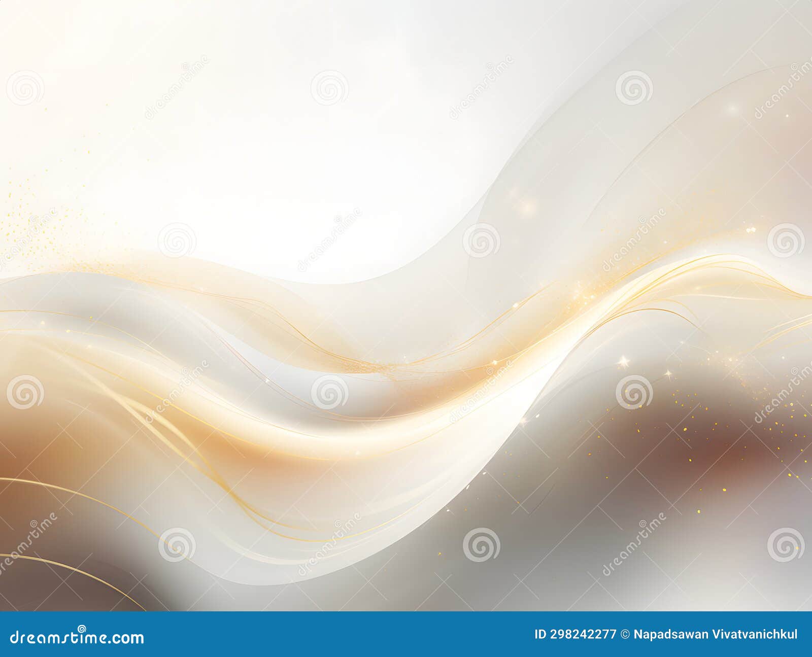 Illustration of Abstract Gold Wave Shape with Gradient and Space ...
