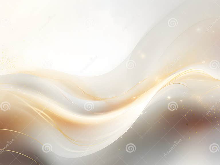 Illustration of Abstract Gold Wave Shape with Gradient and Space ...