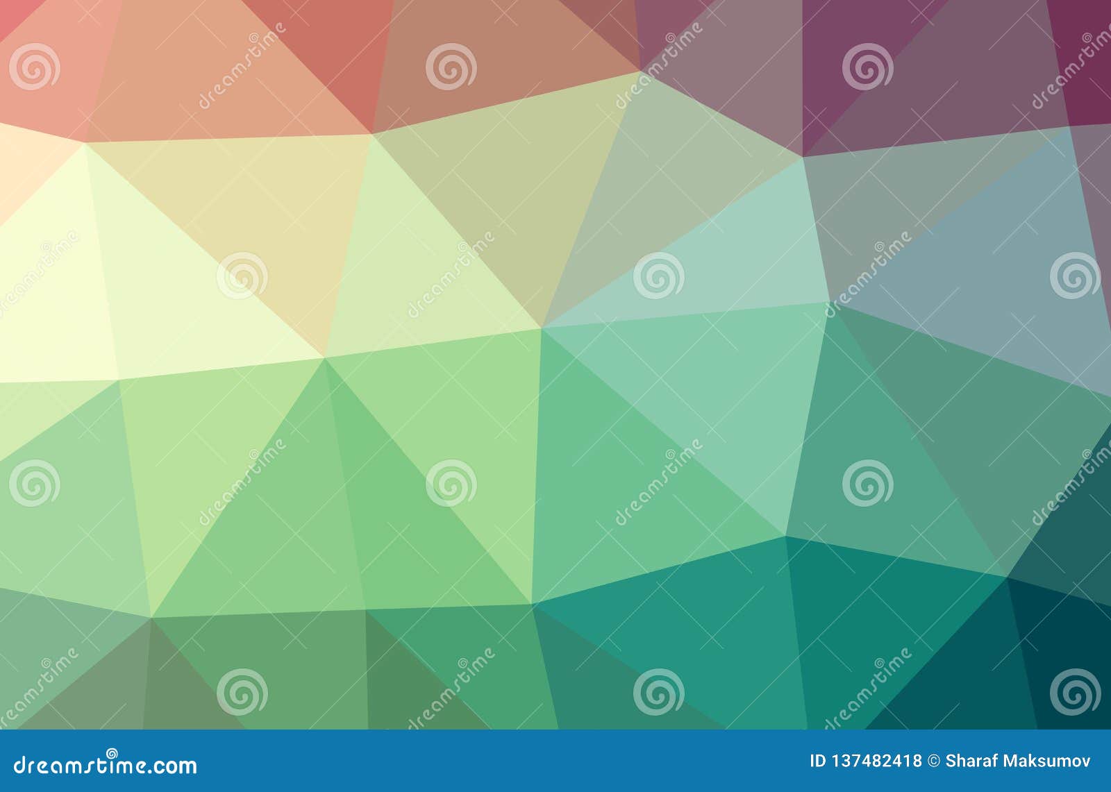 Illustration of Abstract Green Horizontal Low Poly Background ...